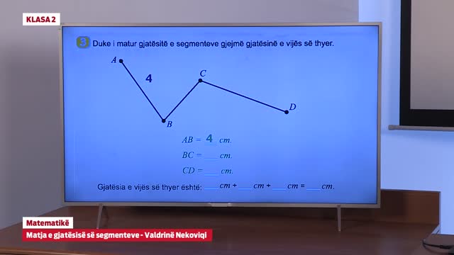 Klasa 2 - Matematikë - Matja e gjatësisë së segmenteve | GjirafaVideo