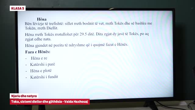 Klasa 5 - Njeriu dhe natyra - Toka, sistemi diellor dhe gjithësia ...