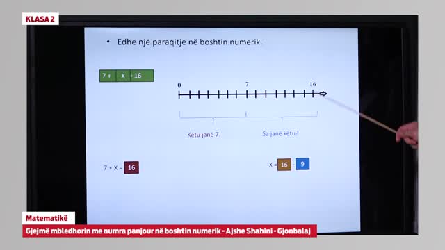 Klasa 2 - Matematikë - Gjejmë mbledhorin me numra të panjohur në ...